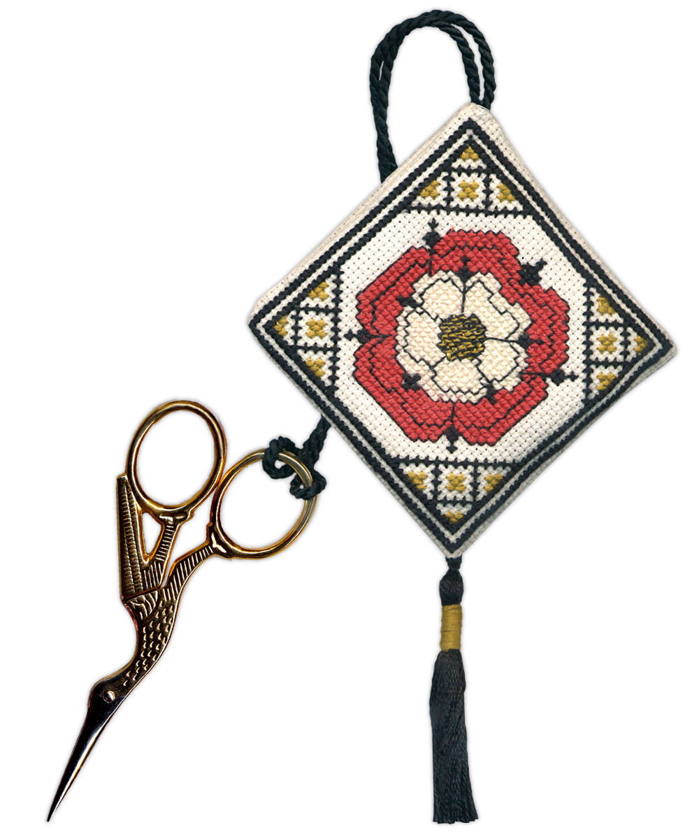 Tudor Rose Scissor Keep Cross Stitch Kit by Textile Heritage ...