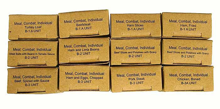 Vietnam C Rations - Set of Empty Meal Boxes (12) - Toy Anxiety