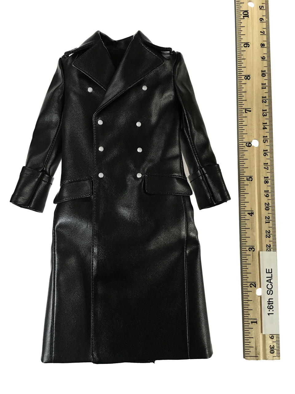 WWII SS Guard Officer Suit Set - Black Leather Overcoat - Toy Anxiety
