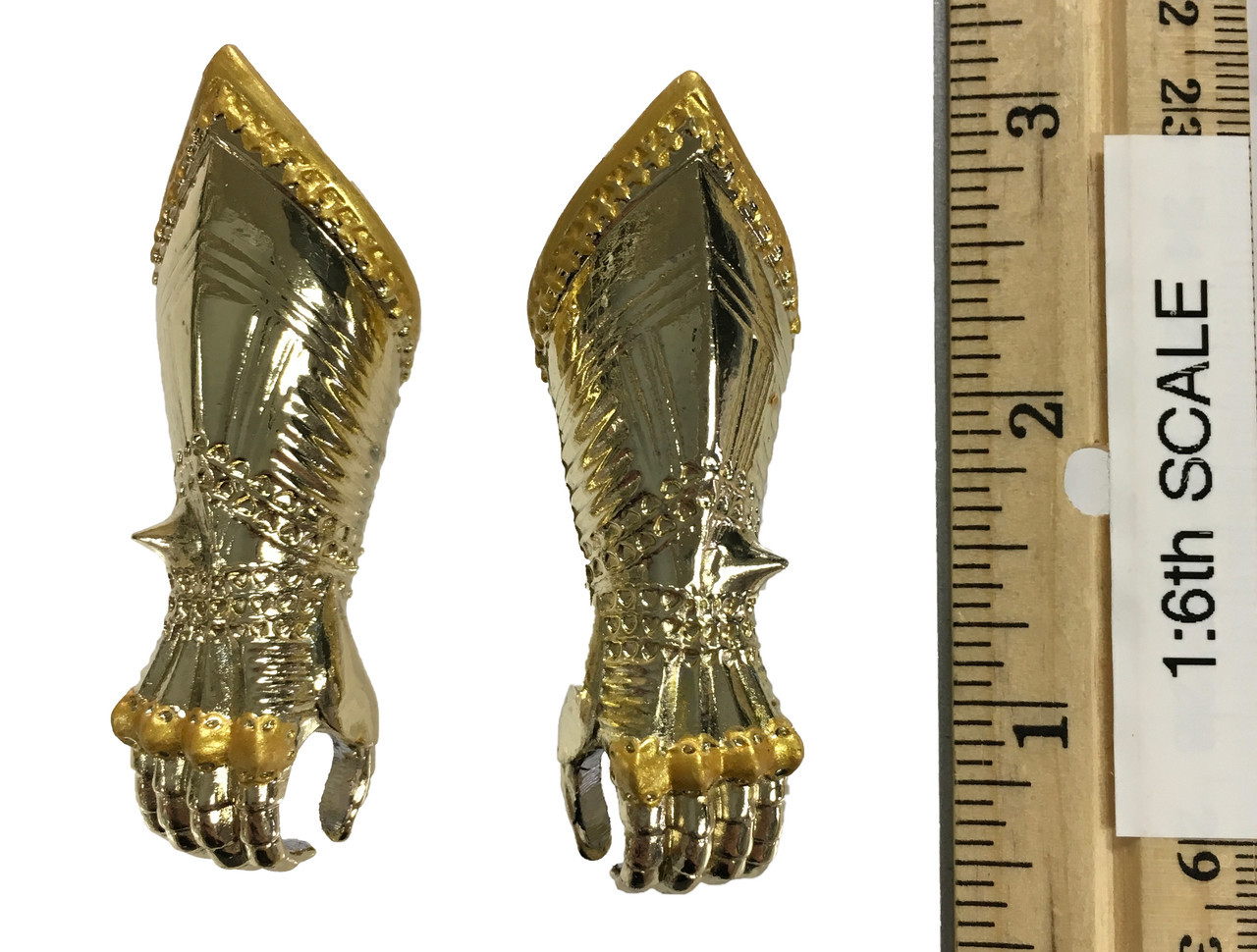 Gothic Armor (Gold) - Gauntlets (Gripping) (Metal) - Toy Anxiety