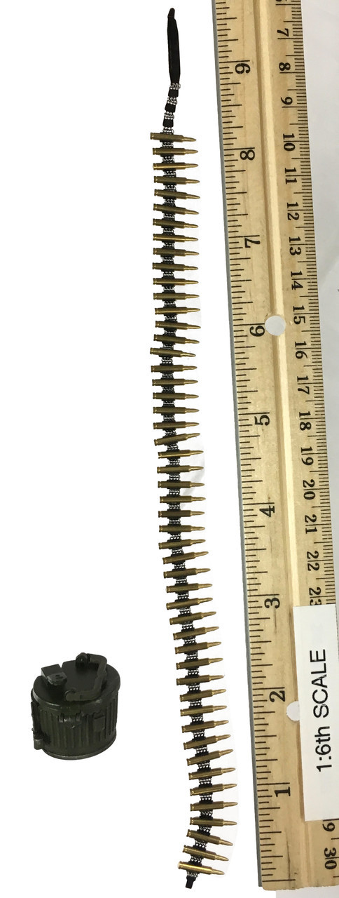 WWII German SS MG42 Machine Gunner - Machine Gun Bullet Chain w Drum ...