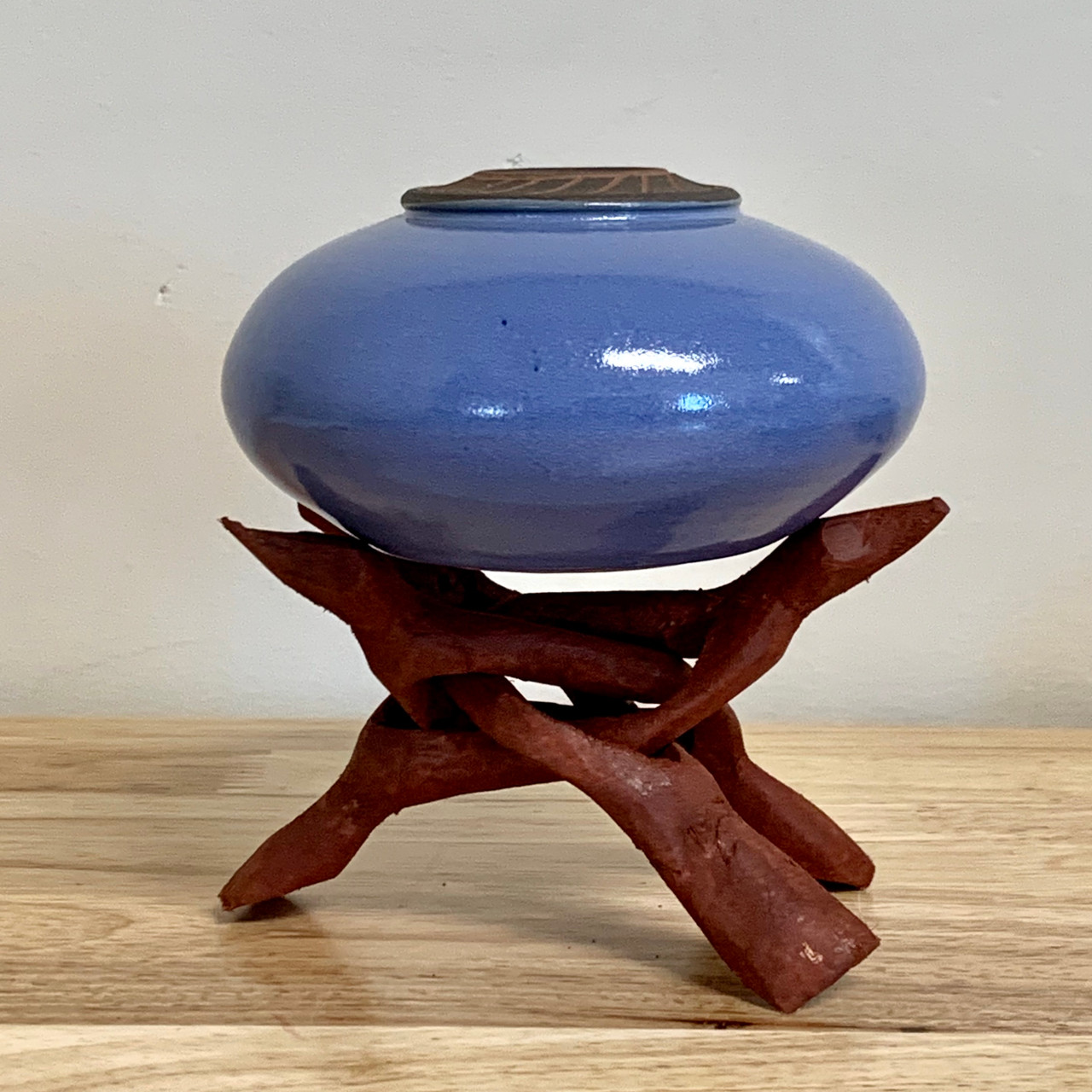 Handmade Pottery Green Soul Pot with Stand | Gifted Pottery