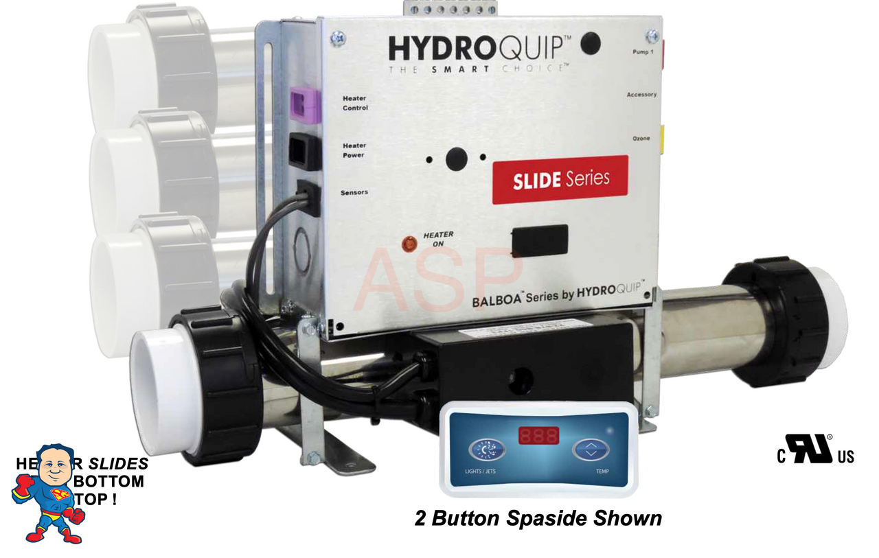 Hydro-Quip Lite Leader Retrofit 7000 series Spa Control Slide Heater ...