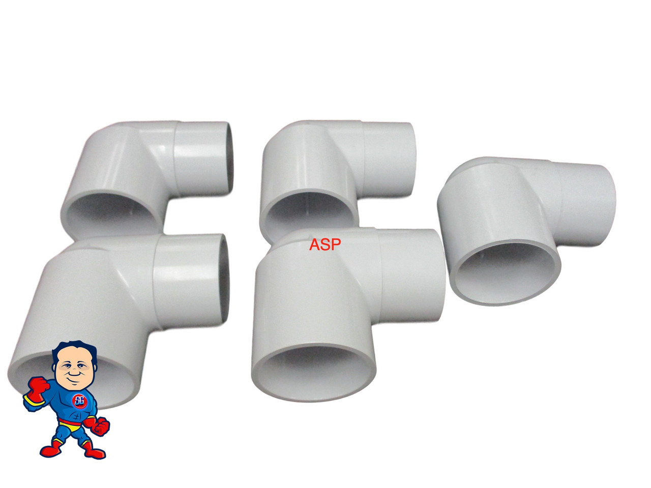 5X Hot Tub Spa 90° ELL 2" Street X 2" Slip Plumbing PVC Fitting How To ...
