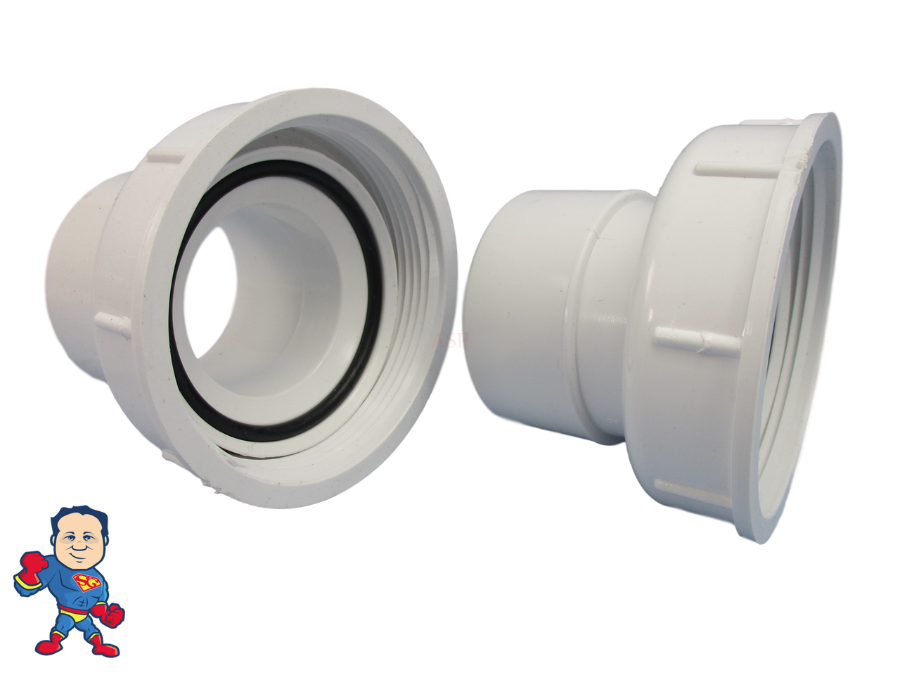 Set of (2) Jacuzzi® J Pump Union 1 1/2" slip or 2" Street Fitting How ...