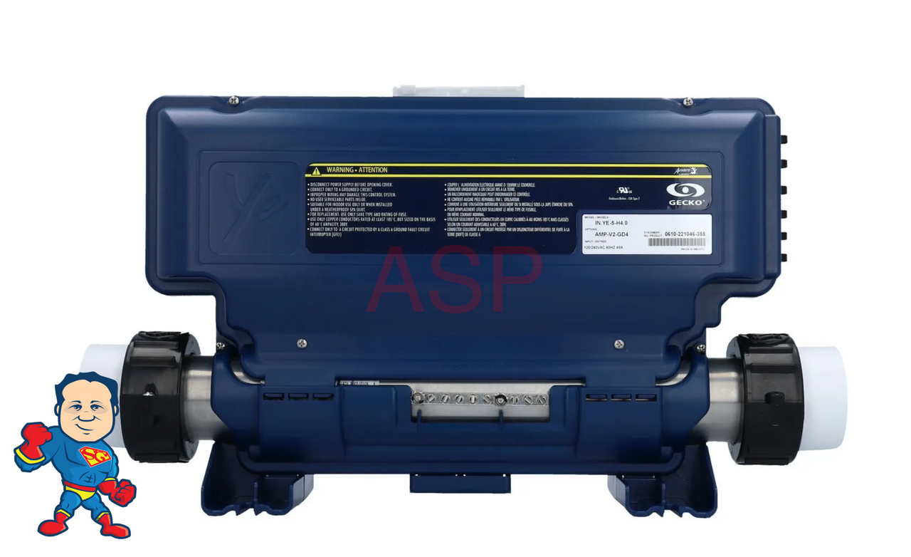 Replacement Pack Gecko IN.YE-5 Spa Control 4.0kW Flow Thru Heater 0610 ...