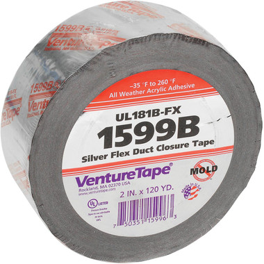 3M VentureTape UL181B-FX FlexDuct Tape 2 IN x 120 Yds - Climatedoctors