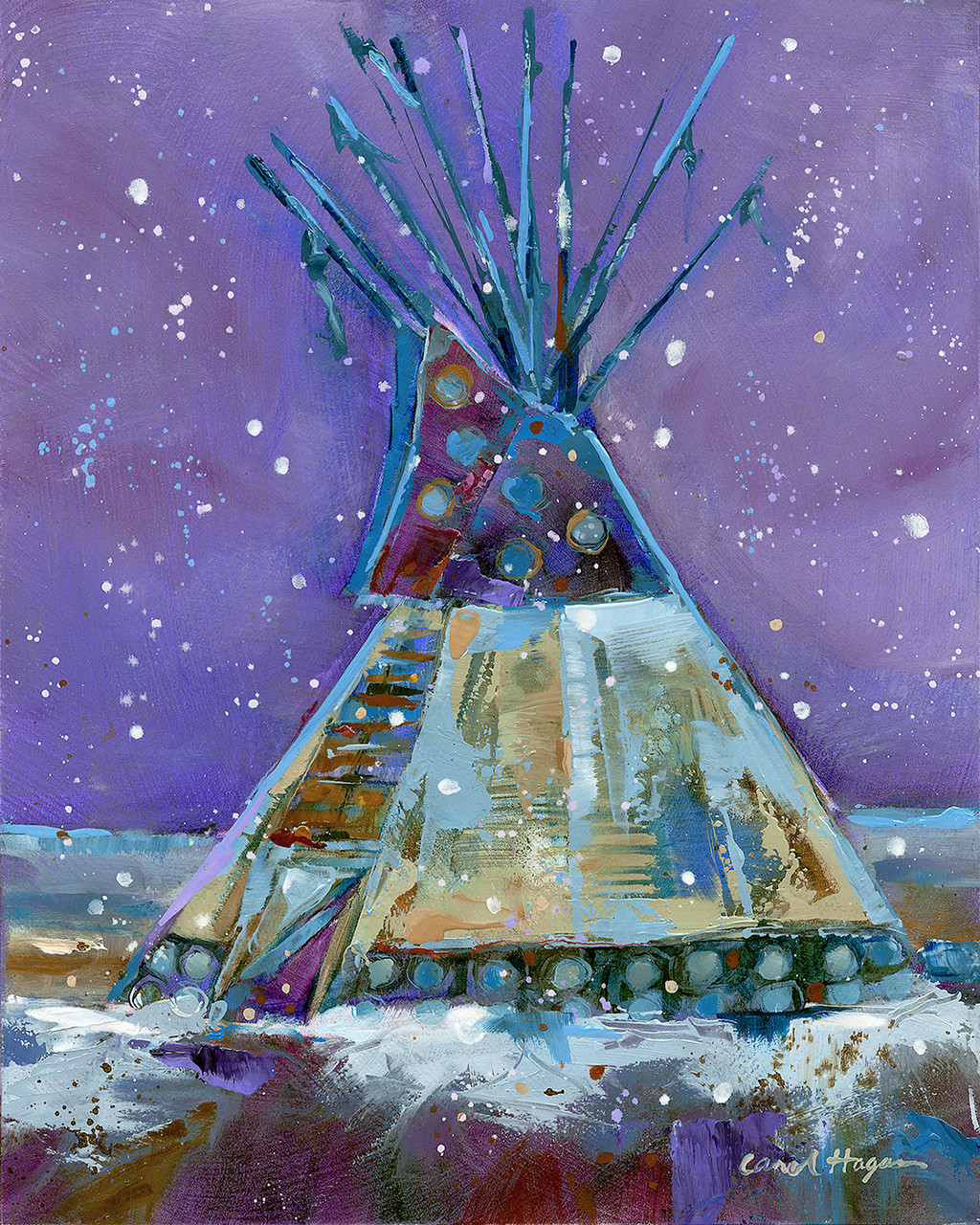 First Snowfall of Winter - Montana Paintings | Carol Hagan Studios