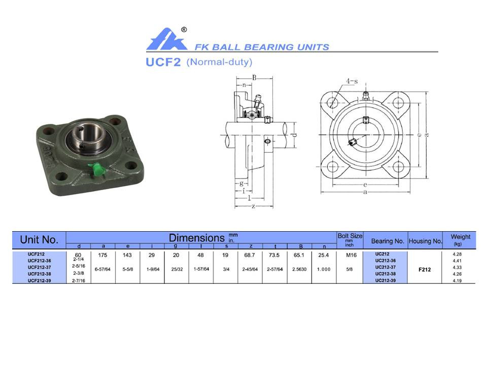 UCF212-39 2 7/16" Bore - Quality Bearings Belts and Chain