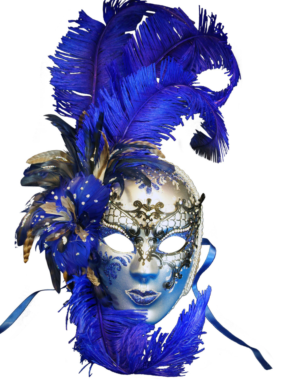 Authentic Venetian mask Volto Indizio Piume for sale from US retailer ...
