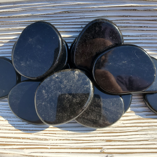 Black Obsidian Smooth Stones | Shop Healing Black Obsidian Crystals ...