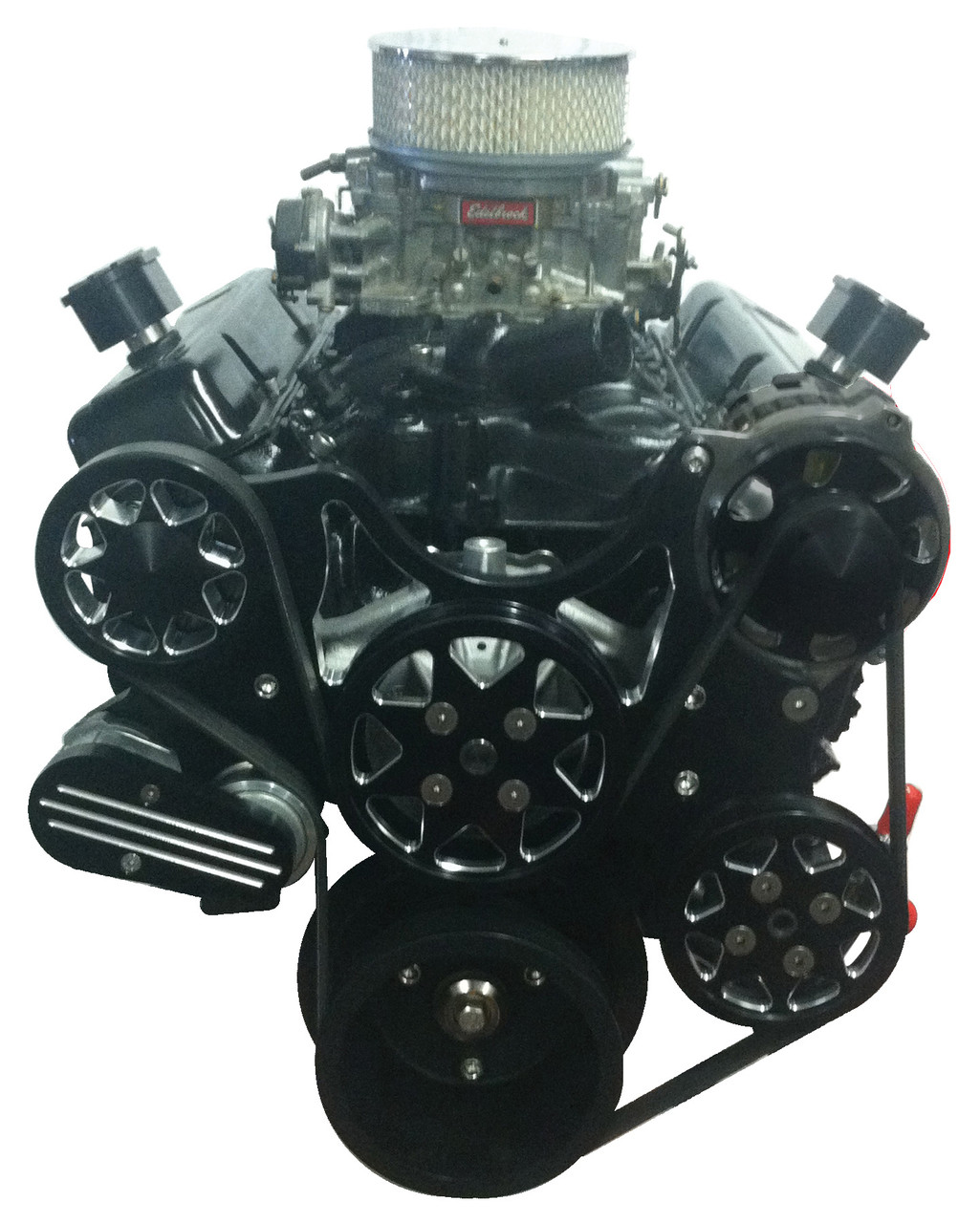 Billet Serpentine System Small Block Chevy W/O AC & W/ PS; Silverline ...