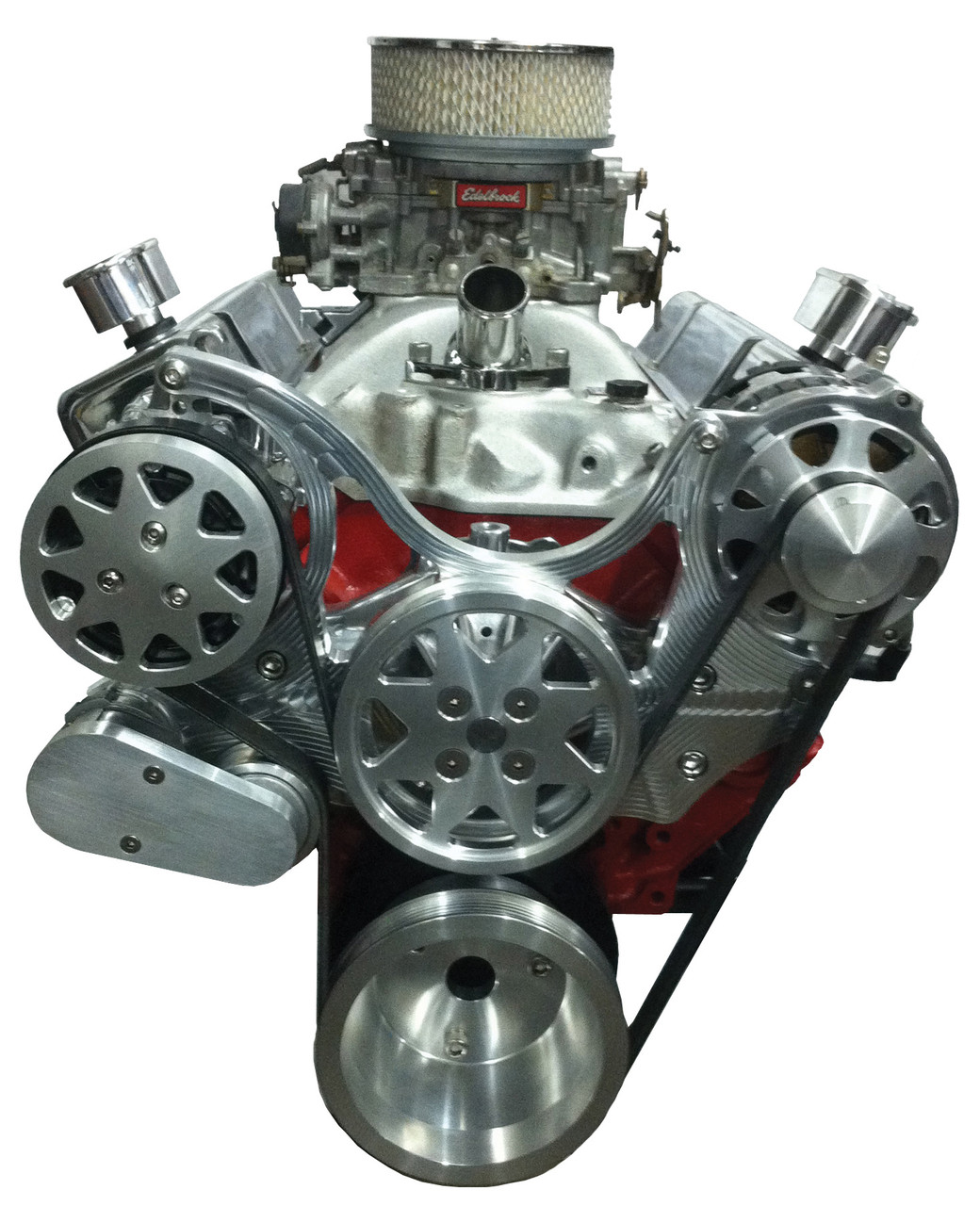 Billet Serpentine System Small Block Chevy W/ AC & W/O PS; Machined ...