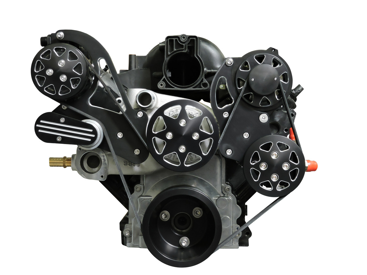 Billet Serpentine System LS1, LS2, LS3 & LS6 W/ Edelbrock Water Pump ...