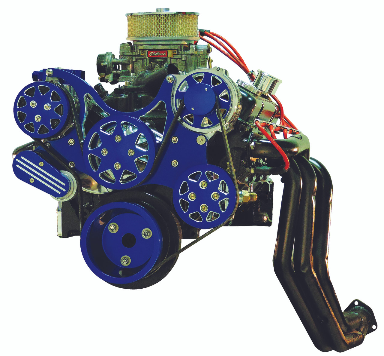 Billet Serpentine System Small Block Chevy W/ AC & PS; Silverline ...