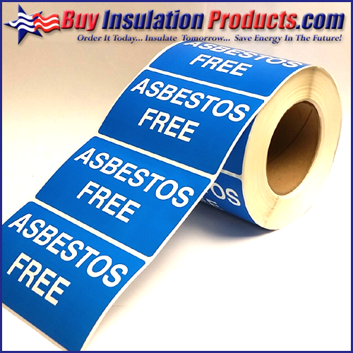 Asbestos Free Stickers | Asbestos Labels | Buy Insulation Products