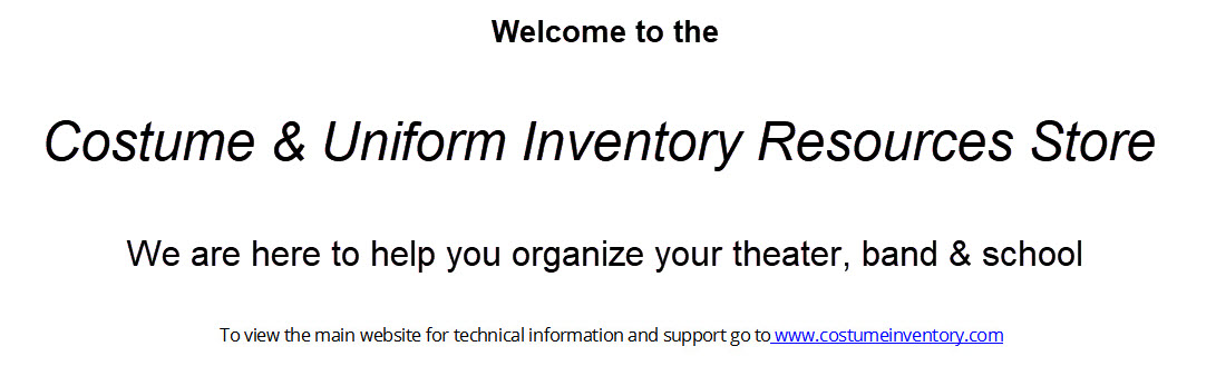 Costume Inventory Resources