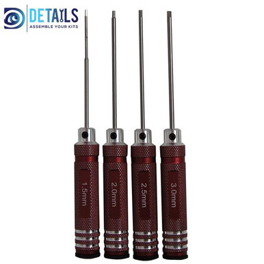 Tool Steel Driver Set 1.5/2/2.5/3mm HSS 180mm - Budget Hobbies