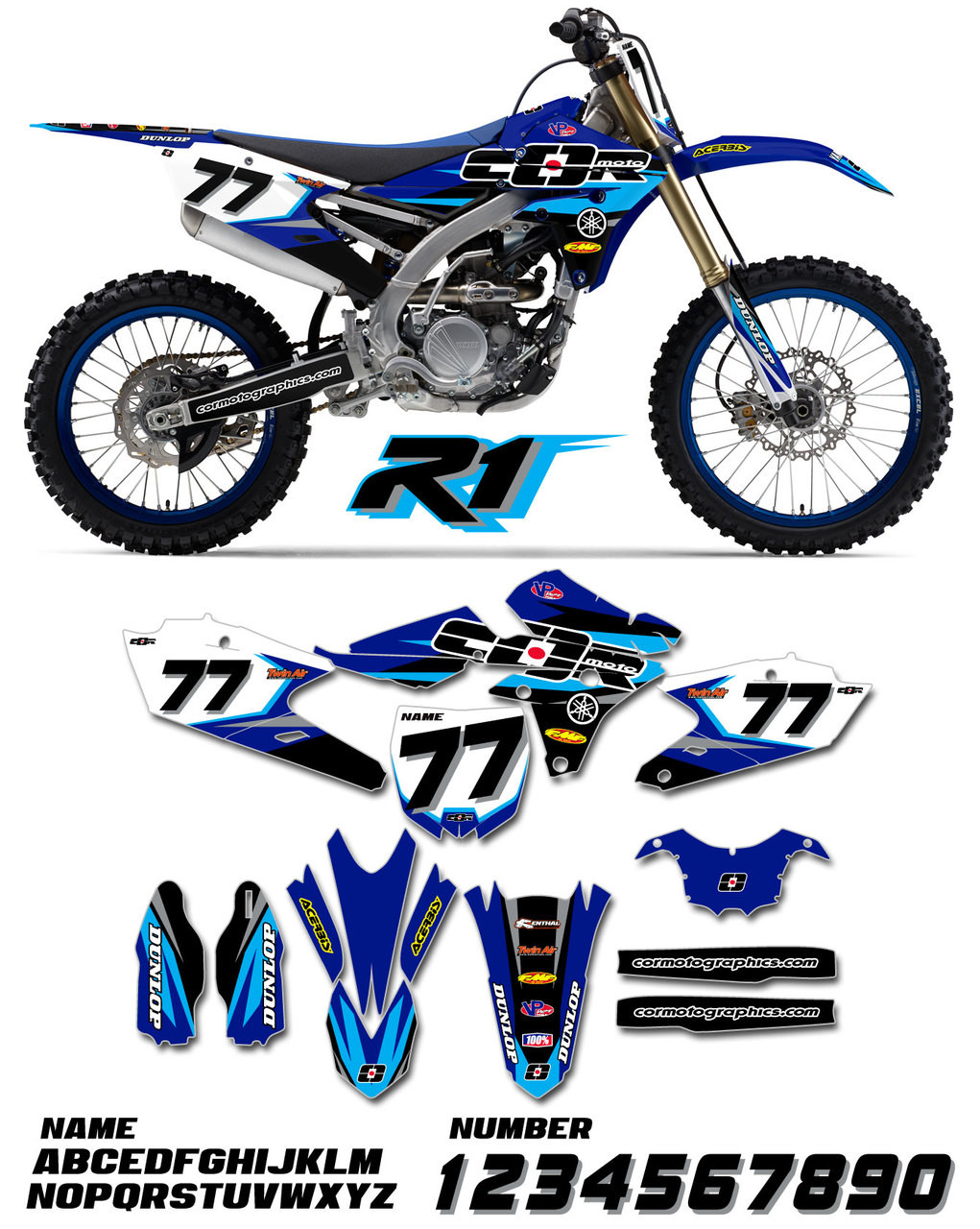 Yamaha R1 Kit - Cor Moto Graphics