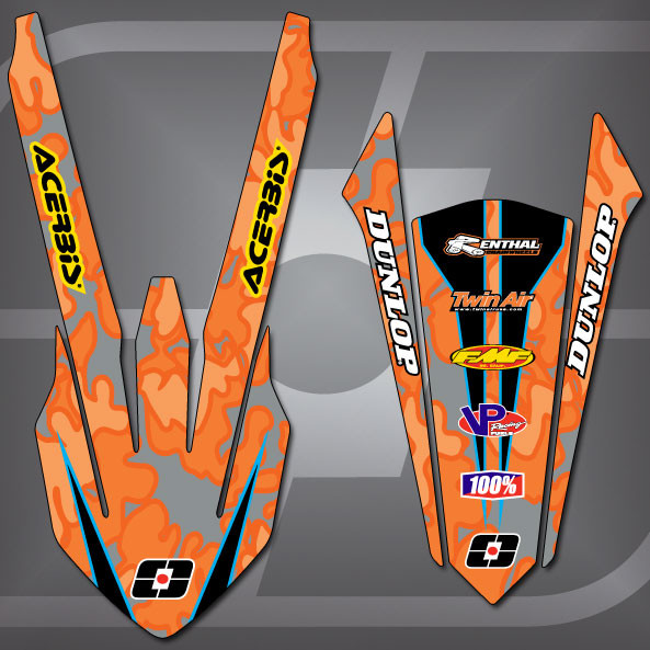 KTM H1 Fender Set - Cor Moto Graphics