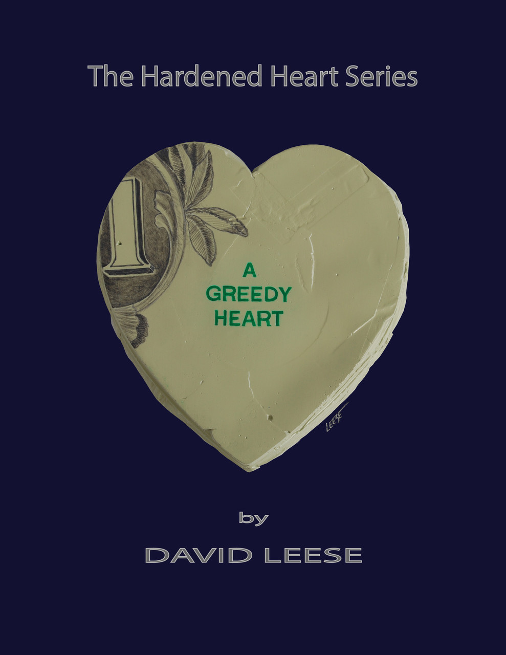 A Greedy Heart on Navy (various sizes) - David Leese Studio