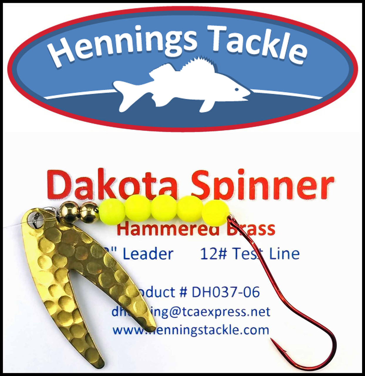 Dakota Spinner Hammered Brass Hennings Tackle