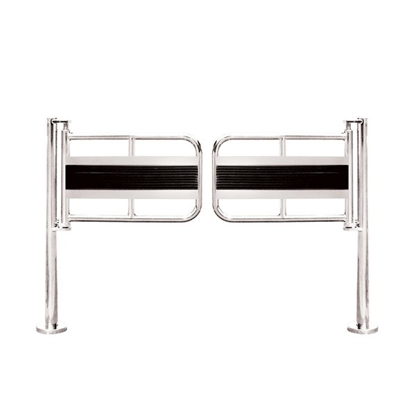 One-Way Double-Gate, Chrome, 48" Passageway - www.SecurityEntrances.com