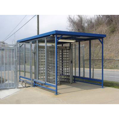Turnstile Enclosure, Installation 1 - www.SecurityEntrances.com
