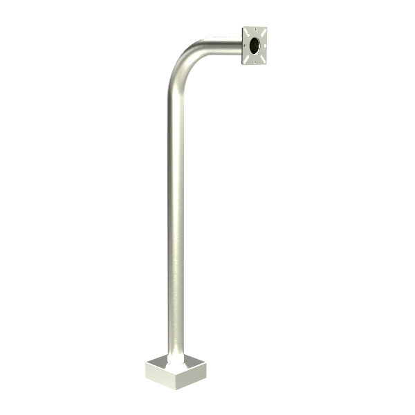 Gooseneck Pedestal, 42" Stainless Steel - www.SecurityEntrances.com