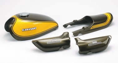 Complete Body Set 73 Z1 900 Green & Yellow / Japan - Z1 Parts Inc