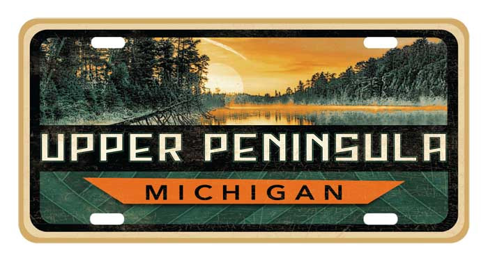 Upper Peninsula Michigan License Plate - Copper World