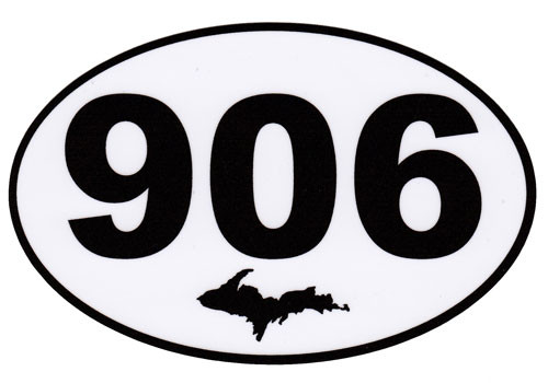 906 Upper Peninsula Bumper Sticker - Copper World 906 Upper Peninsula Bumper Sticker - Copper World