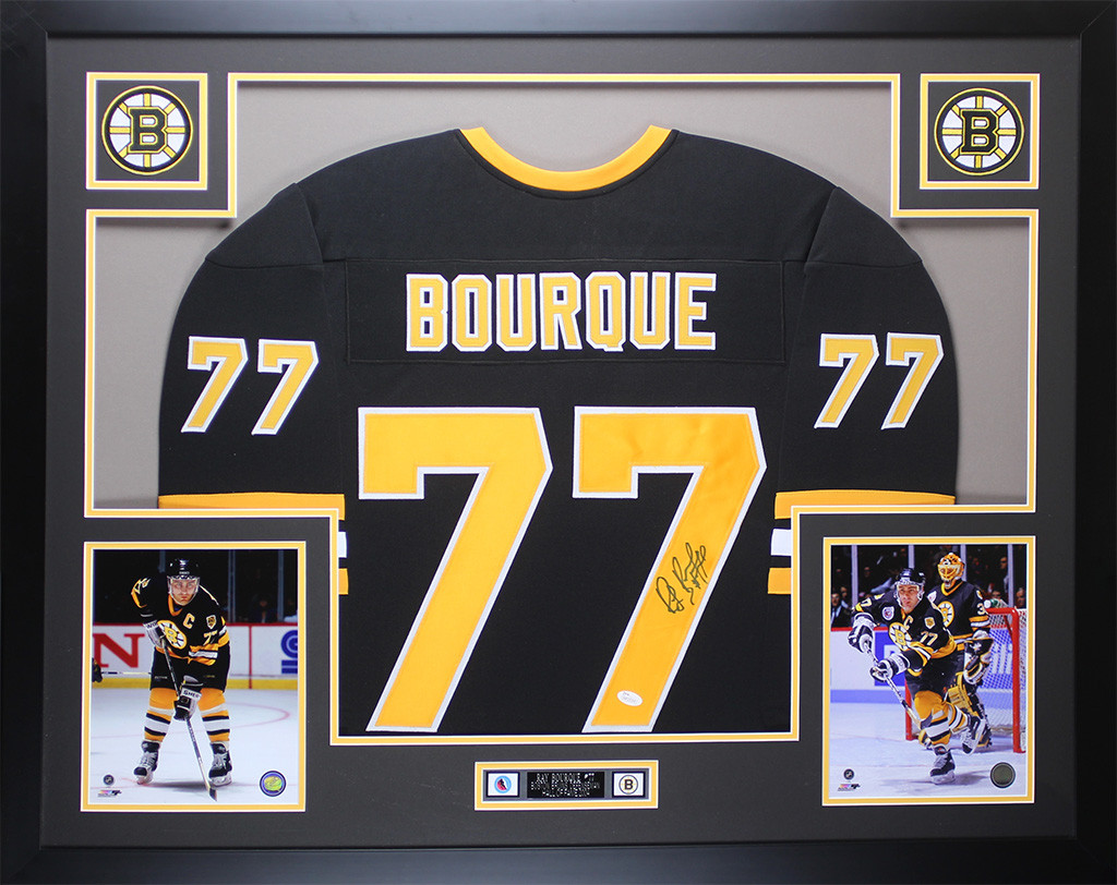 Ray Bourque Autographed and Framed Black Bruins Jersey
