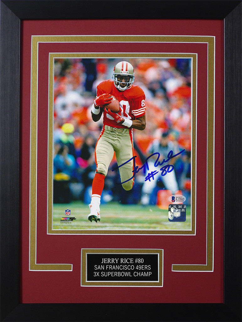 Jerry Rice Framed San Francisco 49ers Autographed Photo