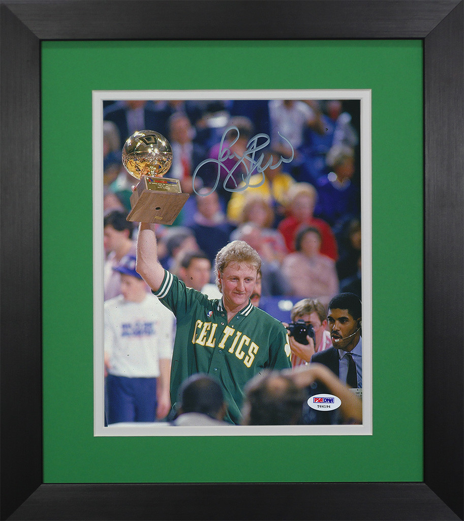 Larry Bird Framed Celtics Autographed Photo
