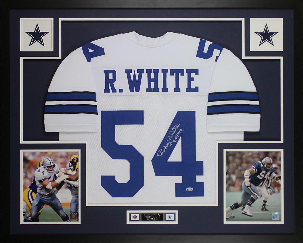 Randy White Autographed and Framed White Dallas Cowboys Jersey