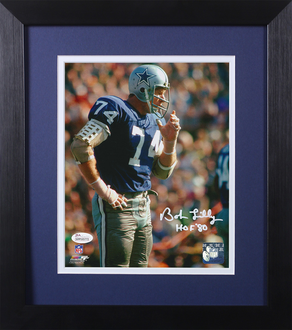 Bob Lilly Framed Cowboys Autographed Photo