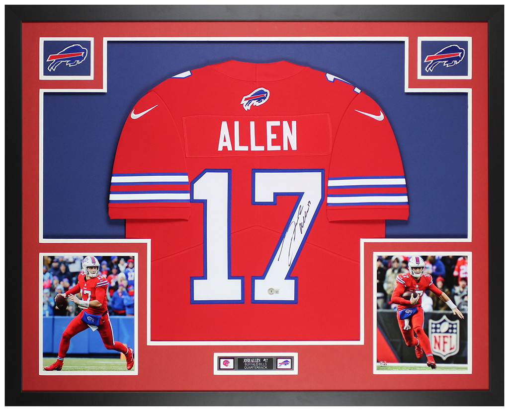 Josh Allen Autographed and Framed Buffalo Bills Jersey