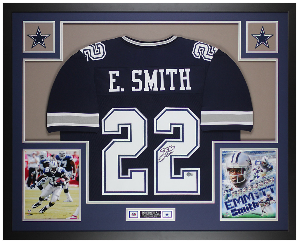 Emmitt Smith Autographed and Framed Dallas Cowboys Jersey