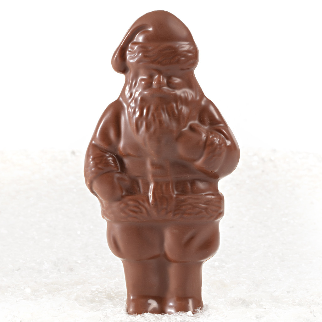 Mini Solid Milk Chocolate Santa