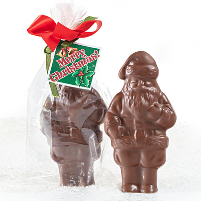 Mini Solid Milk Chocolate Santa
