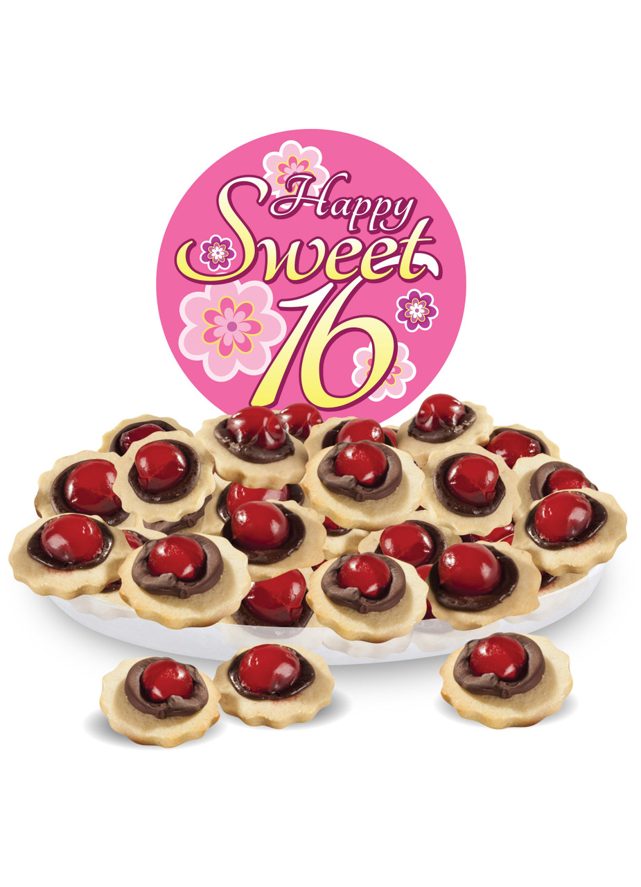 Sweet 16 Birthday Chocolate Cherry Butter Cookies