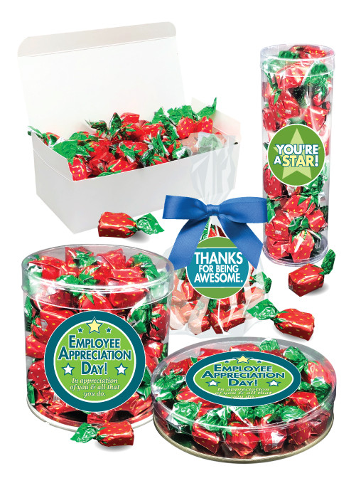 Employee Appreciation Strawberry Hard Candy Gifts