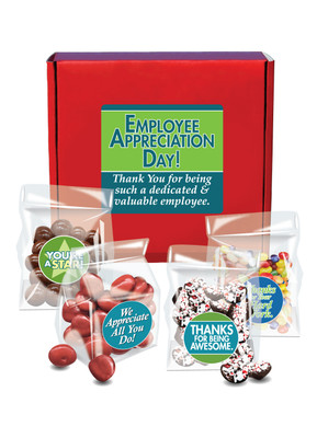 Employee Appreciation Candy Red Gift Box