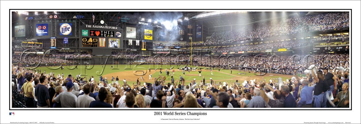"2001 World Series" Arizona Diamondbacks Panoramic Framed Poster - the ...