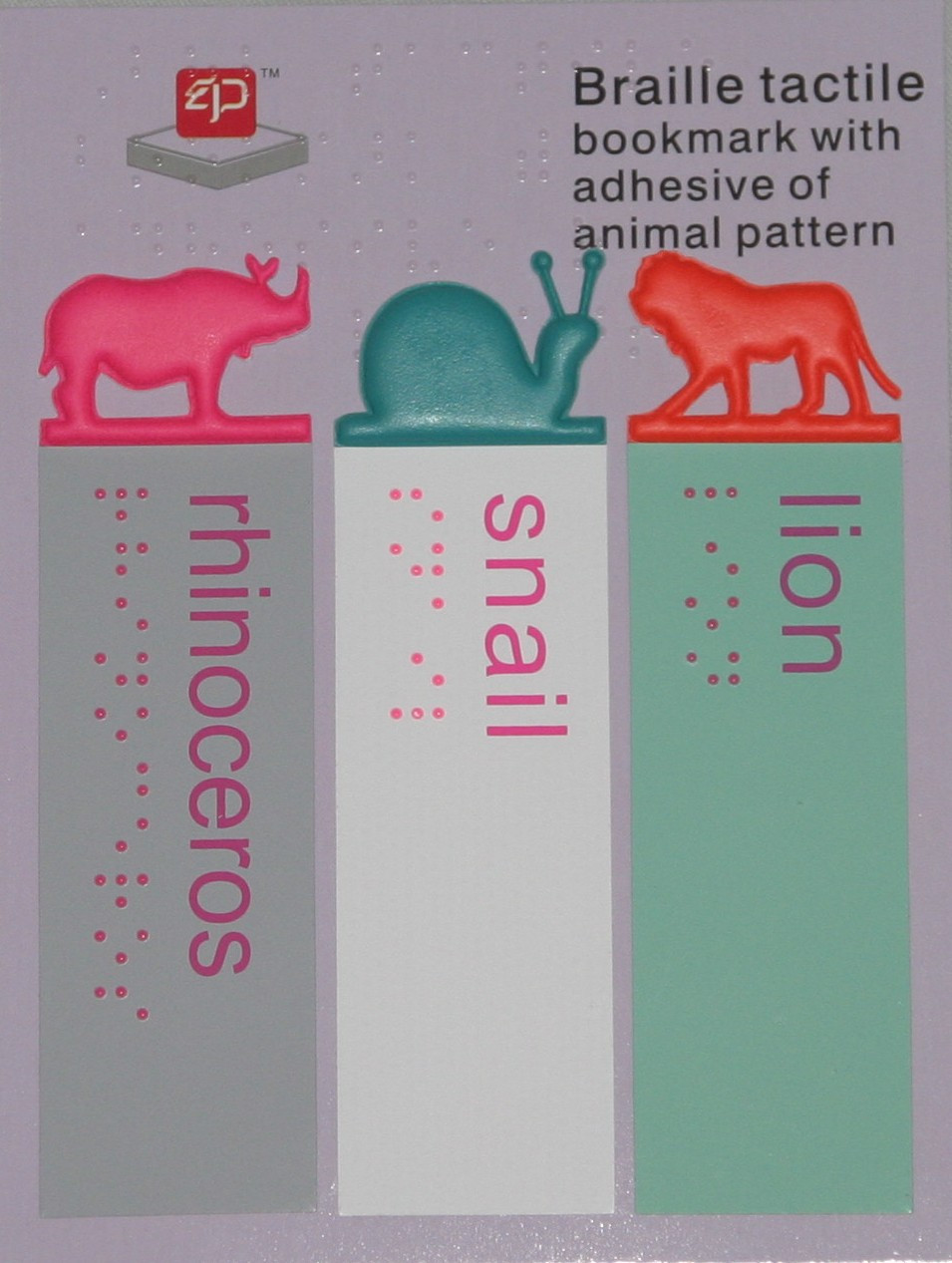 Braille Tactile Bookmarks