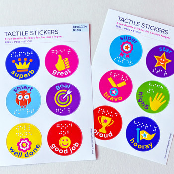 Braille Tactile Reward Stickers - Exceptional Teaching