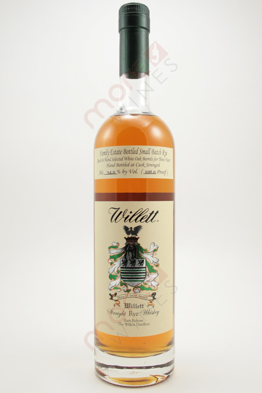Willett Family Estate Bottled Small Batch 3 Year Old Straight Rye ...