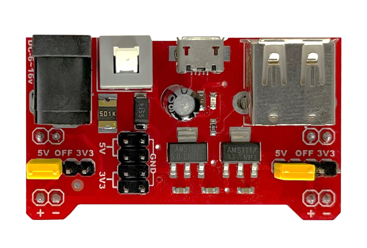 Breadboard Power Supply 5v 3 3v Dual Voltage