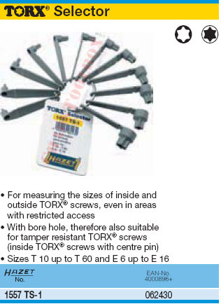 HAZET 1557TS-1 TORX-SELECTOR DISC - ChadsToolbox.com Inc
